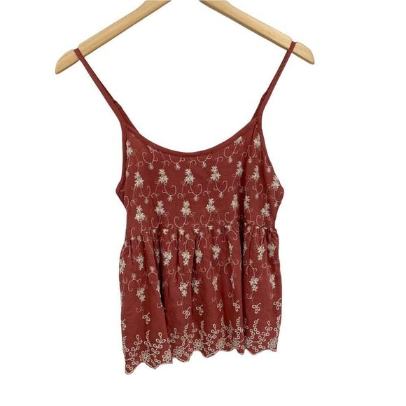 Sim & Sam | Tops | Sim Samnwtcameo Brown Embroidered Top | Poshmark